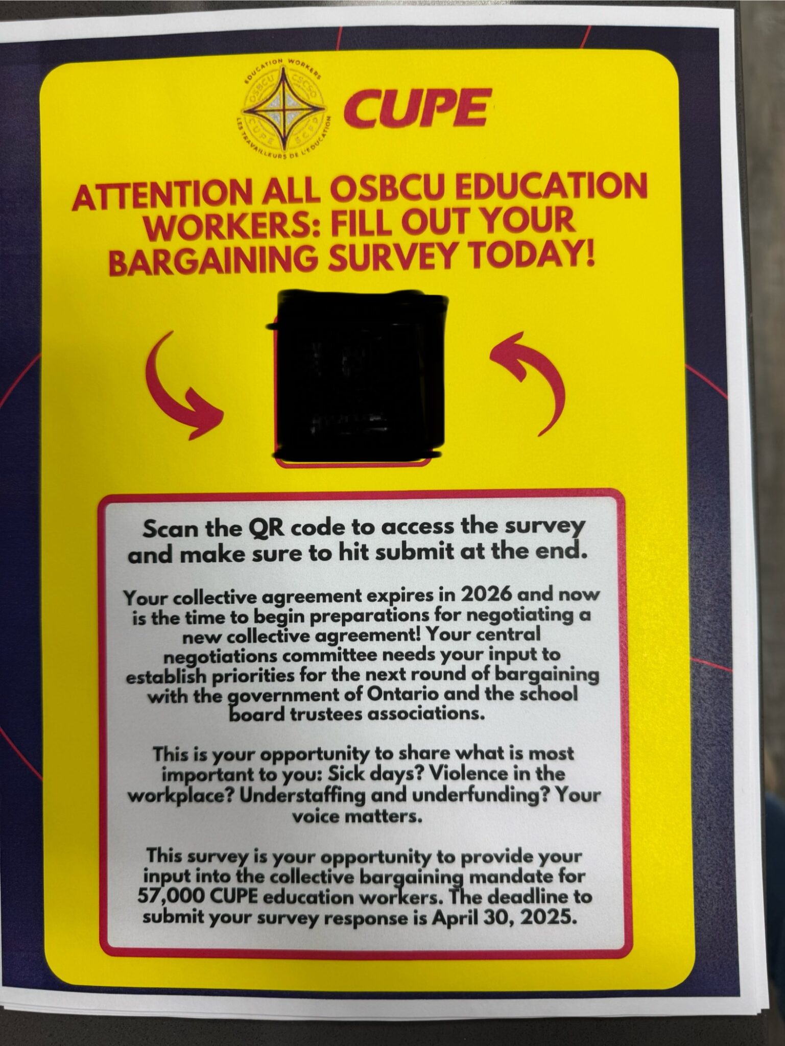Bargaining Survey - Please check your emails!!!!! - CUPE Local 5200